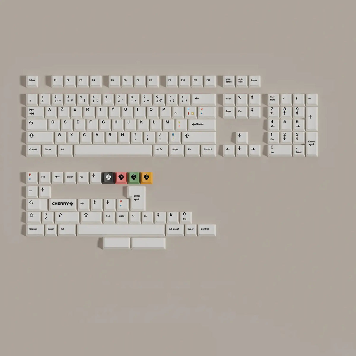 Keycaps AZERTY Cherry Color pour Ton Clavier FR - CustomTonClavier.fr