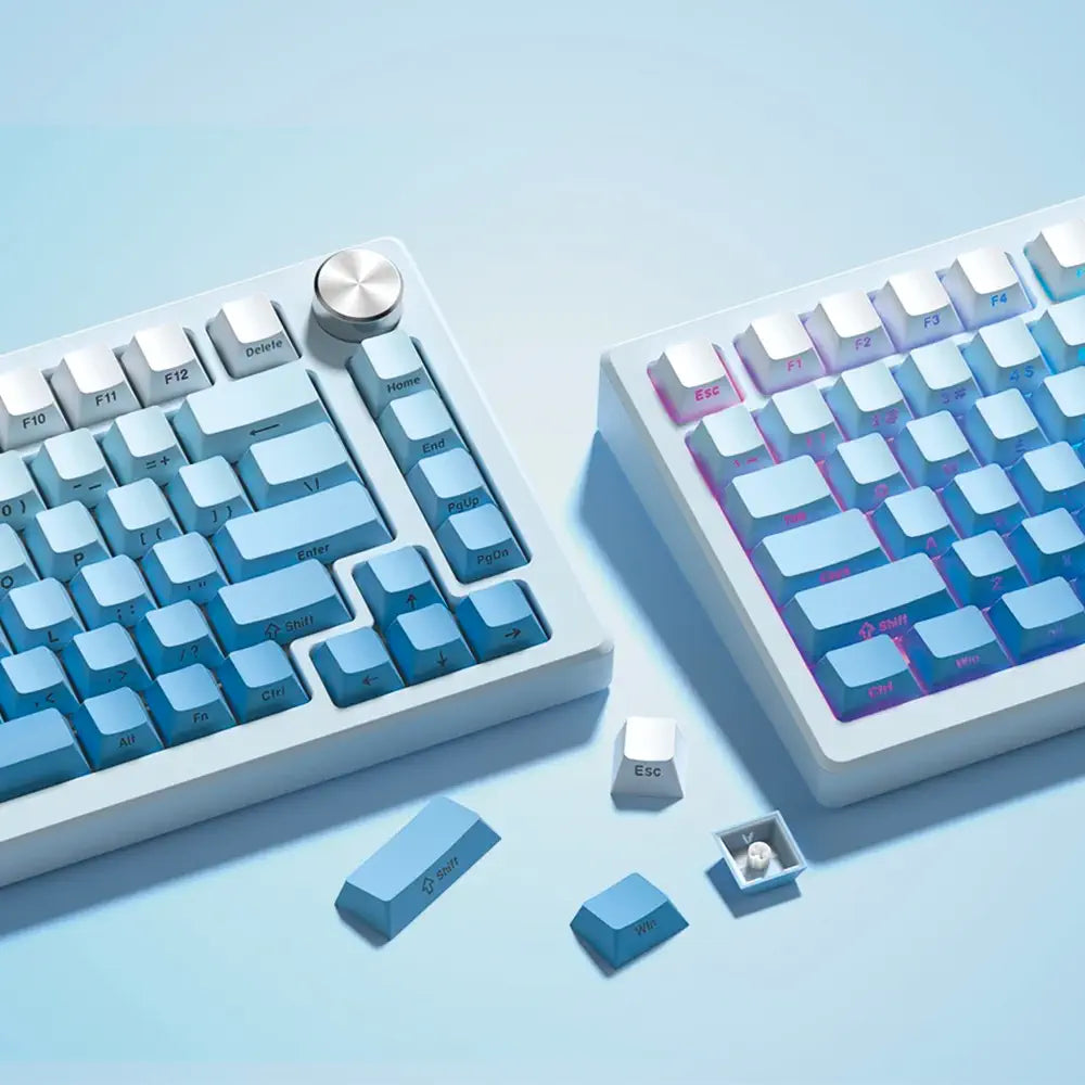 Keycaps QWERTY Blue pour Ton Clavier - CustomTonClavier.fr
