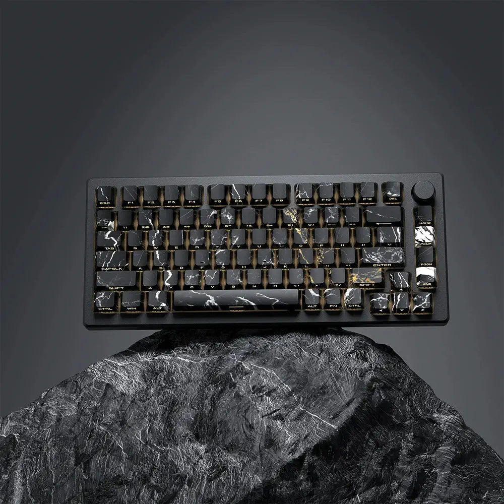 Marble QWERTY Keycaps for a Touch of Luxury - CustomTonClavier.fr