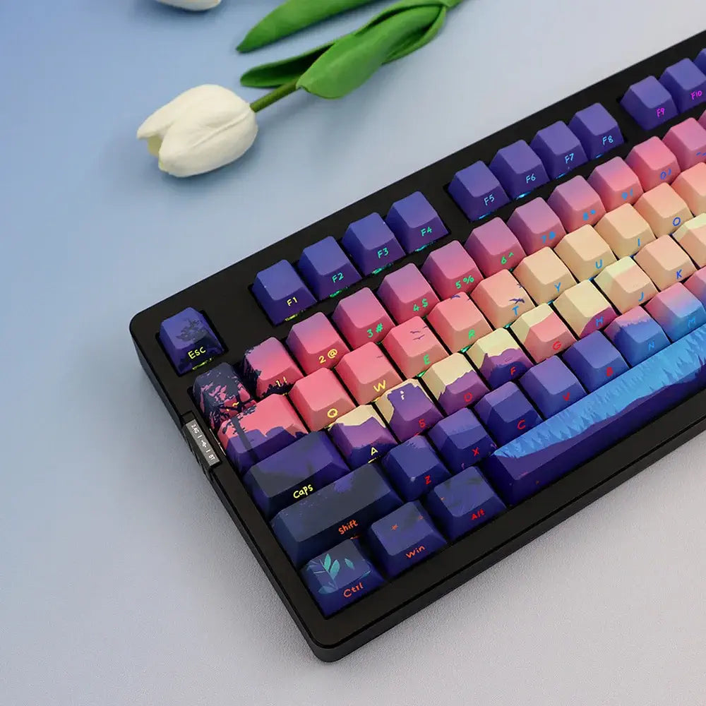 Keycaps QWERTY Purple pour ton Clavier - CustomTonClavier.fr
