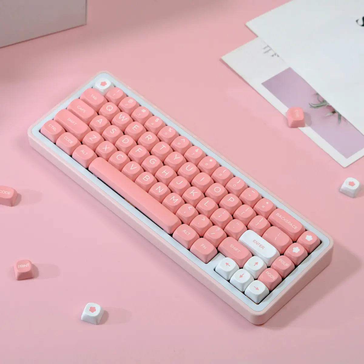 Keycaps AZERTY/QWERTY Peach pour Ton Clavier - CustomTonClavier.fr