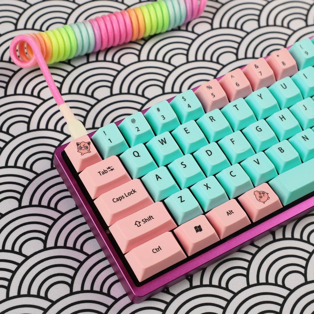 Câble de clavier custom simple USB Type-C Rainbow - CustomTonClavier.fr